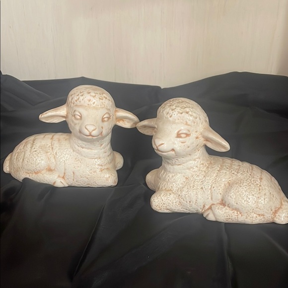 Accents | Ceramic Lamb Figurines Beige Color | Poshmark